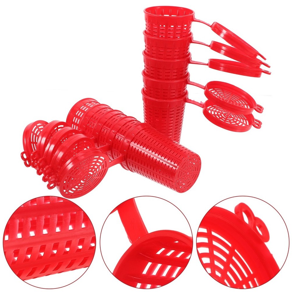 10 Pcs Bluegill Trap Fishing Bait Cup Carp Feeder Baits Cage Basket ...