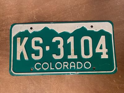 1977 Colorado License Plate # KS- 3104 | eBay