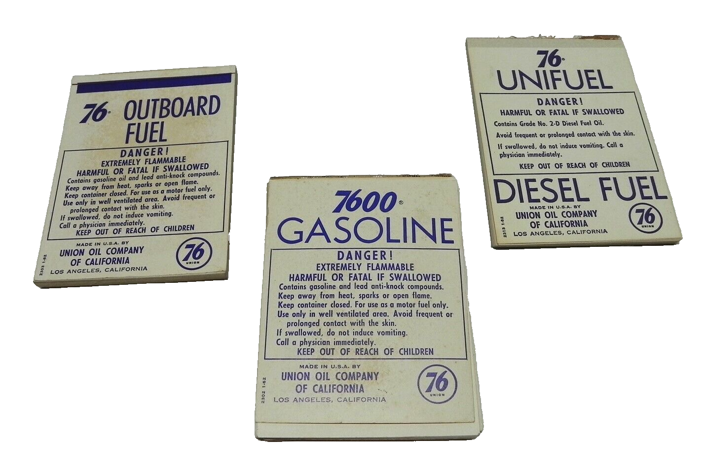 VINTAGE 1950s-60s 76 GAS SERVICE STATION FUEL PUMP STICKERS BOOKS LOT ...