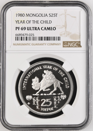 1980 Mongolia Silver 25 Togrog - Year of the Child - NGC PF 69 Ultra Cameo | eBay