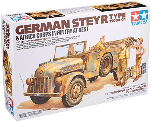 Tamiya 35305 1/35 German Steyr Type 1500a/01 & Africa Corps Tams0305 ...
