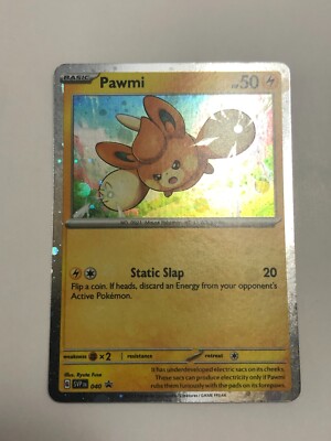 Pokemon Card SVP Promo Cosmo's Holographic Pawmi 040 Near Mint | eBay