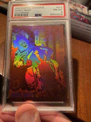 1992 Impel Marvel Universe GHOST RIDER HOLOGRAM #H-5 Trading Card | PSA ...