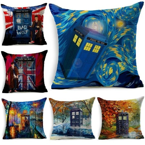 Cushion Cover Doctor Who Tardis Throw Pillows Car Sofa Cover Autumn ...