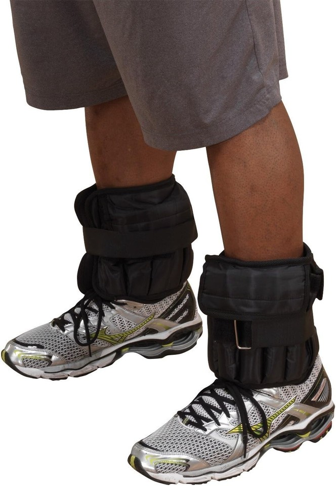 Body-Solid Tools Ankle Weights Pair-Adjustable 5 lb. Leg Weights for ...