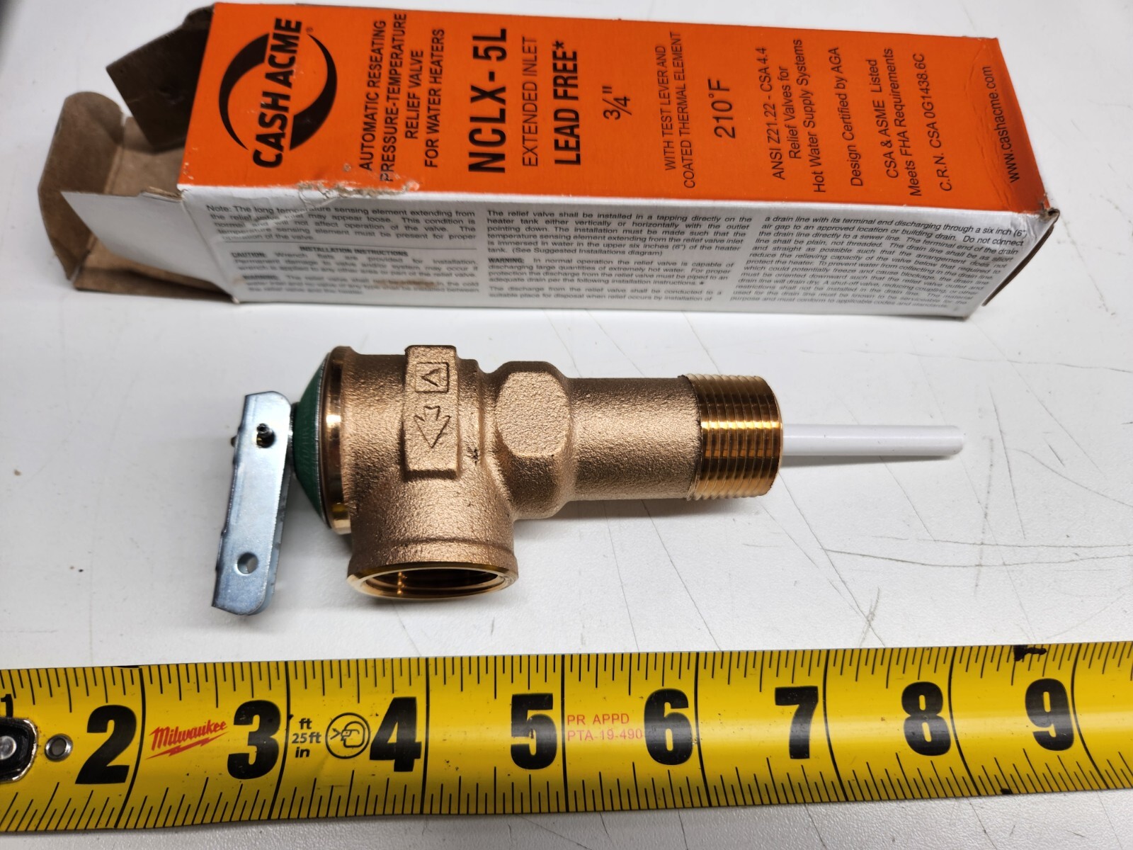 CASH ACME NCLX-5L T and P Valve Residential 3 4In M x FNPT for sale ...