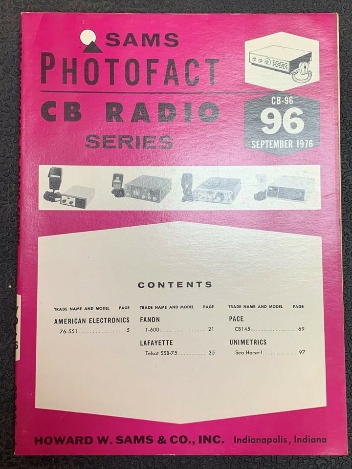 SAMS Photofact CB Radio Series Books | eBay
