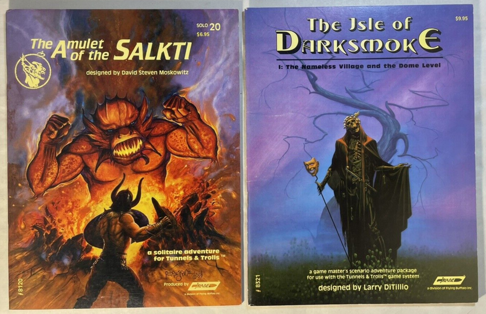 Tunnels & Trolls Role Playing Game Book/Modules Lot-10x Flying Buffalo ...