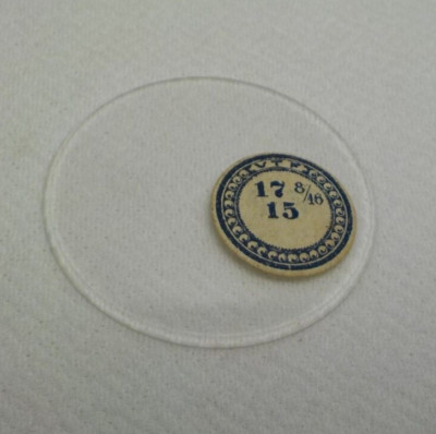 THICK GLASS POCKET WATCH CRYSTAL NEW OLD STOCK SIZE 17 8/16 REPLACEMENT ...