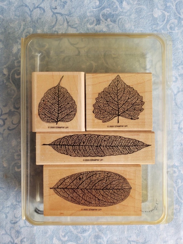 LOT 2 Sets~STAMPIN UP Rubber Stamp Detailed Leaves~HERO ARTS Leaf ...