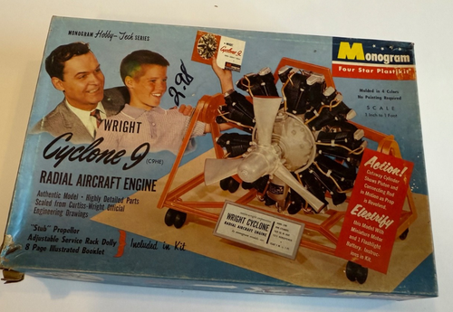 Monogram Wright Cyclone Radial Aircraft Engine Model Kit RARE Vintage ...