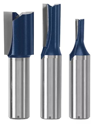 Bosch 3-Piece Carbide-Tipped 1/2" Shank Router Bit Set RBS024SXW NEW | eBay