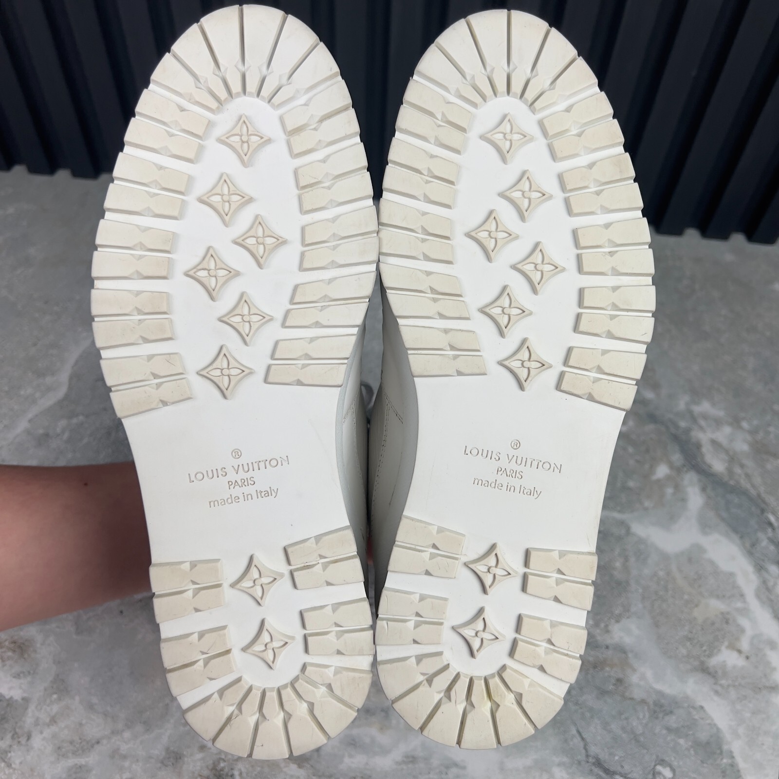 Louis Vuitton Harlem High Top Sneakers White Mesh Leather 7 LV or 8 US ...