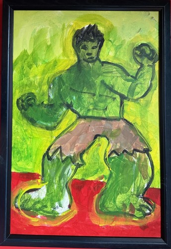 incredible hulk original comic art Acrylic Painting On Canvas 18x26 ...