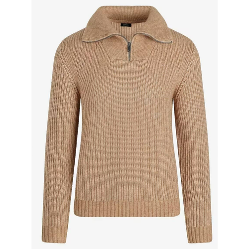 NWT Express Ribbed Knit Quarter Zip Sweater in Camel size XL | eBay
