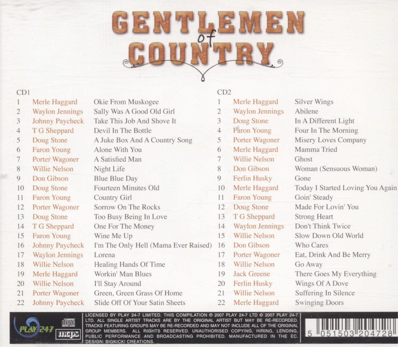 Gentlemen Of Country 2CD | eBay
