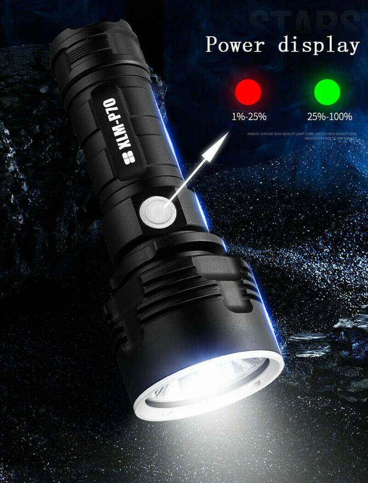 Super Bright 4 CORES USB Flashlight LED Tactical Torch | eBay
