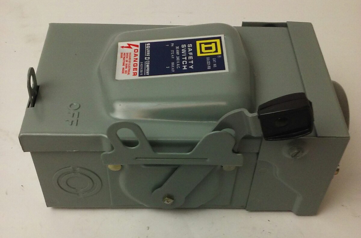 SQUARE D DU221RB SER.E1 SAFETY SWITCH 30A 240V 1PH 3HP TYPE 3R ...