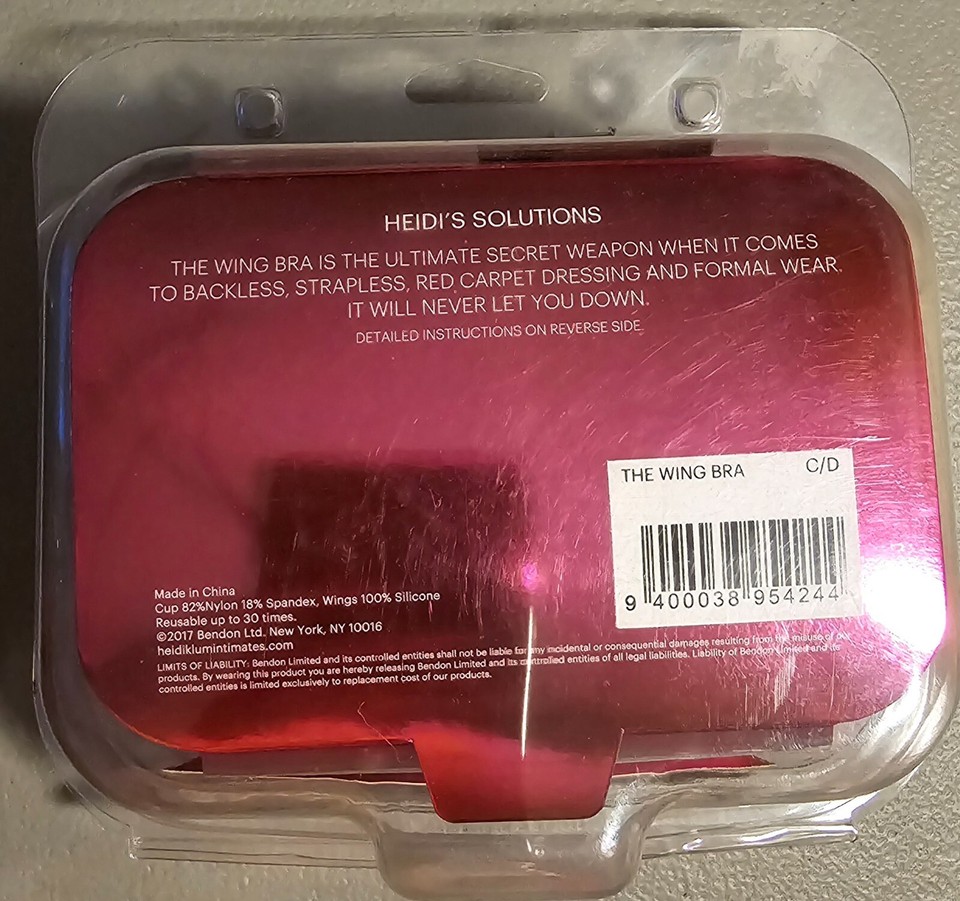 Heidi Klum Intimates Solutions The Wing Bra Backless + Strapless Size C ...