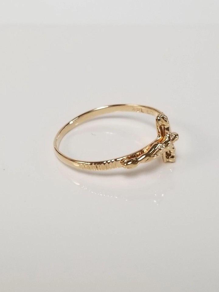 10k yellow gold crucifix Christ band ring 1 gram | eBay