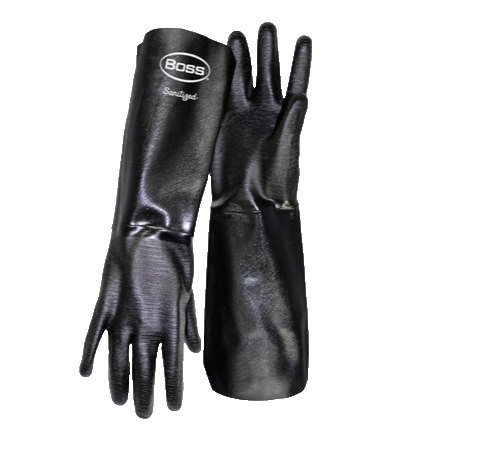 BOSS PIP 1SN2539 NEOPRENE CHEMICAL RESISTANT GLOVES NEW OPEN BOX STOCK ...