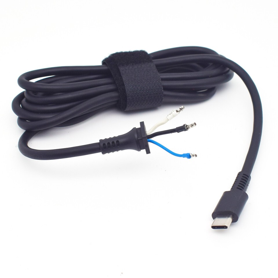 1pc 1.8M/6ft Universal USB C Type C 3 wires Data Charger Pigtail Cord ...