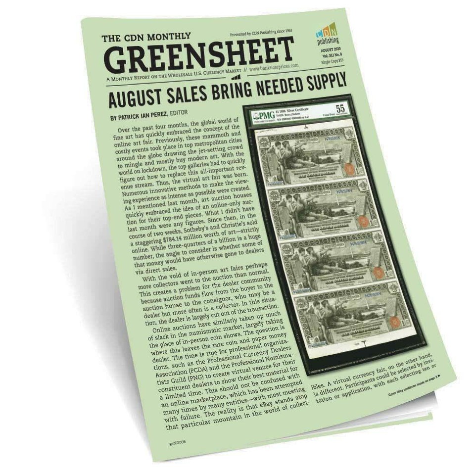 NEW!! Greensheet Currency Monthly Pricing Guide - August Issue | eBay