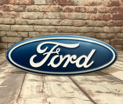 Ford Oval Embossed Aluminum Sign for Garage / Man Cave / Bar - Made in ...