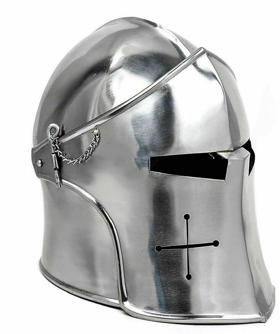 Halloween Medieval Barbute Armor Helmet Knights Templar Crusader Armour ...