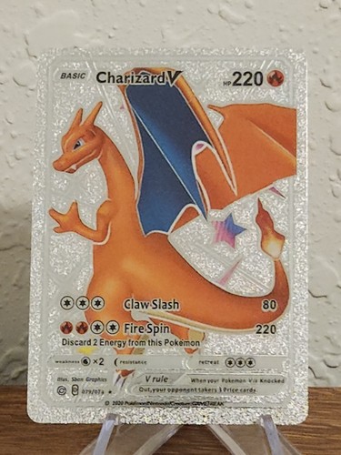 Charizard V silver Foil Fan Art Collectors Card 079/073 | eBay