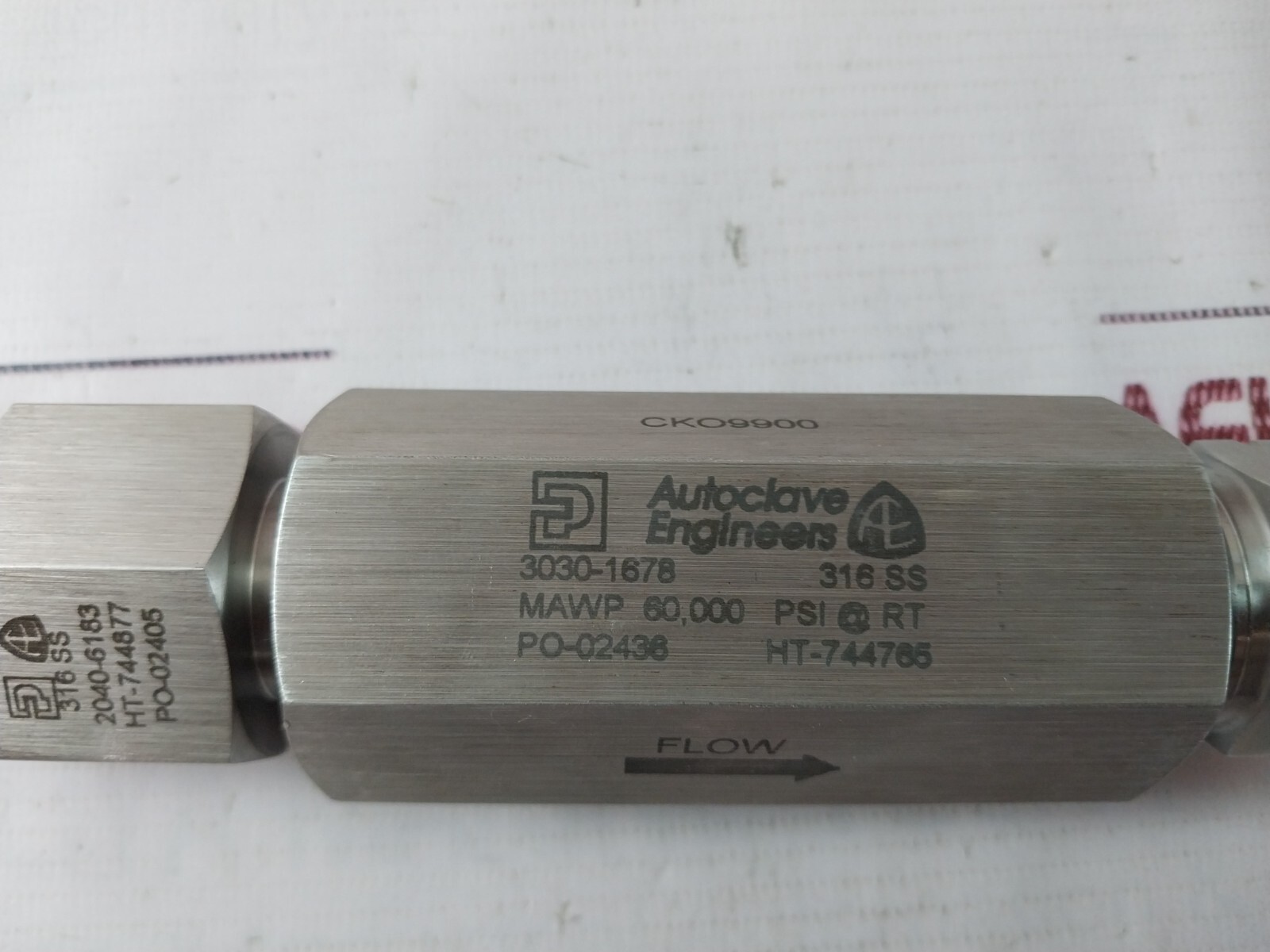 Parker Autoclave Cko9900 High Pressure O-ring Check Valves | eBay