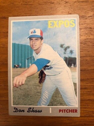 1970 Topps Baseball Card Don Shaw #476 VG | eBay