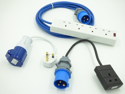 Electric Hook UP KIT (3 KIT) Adaptor Converters for Caravans Camping ...