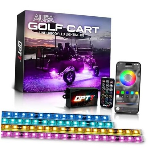 Aura Golf Cart Remote + App Control - Single Row RGB (Red, Green, Blue ...