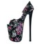 22Cm Super High Heel Stiletto Heel Women Floral Ethnic Style Platform ...