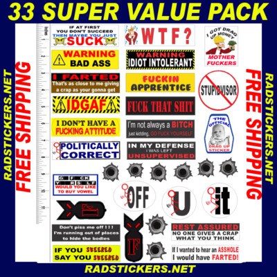 33 Assorted stickers value pack funny stickers SH-6 | eBay