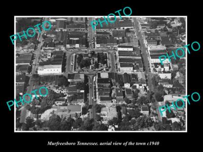 OLD 8x6 HISTORIC PHOTO MURFREESBORO TENNESSEE AERIAL VIEW OF THE TOWN ...