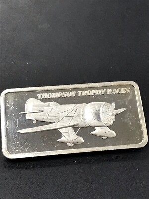 Vintage Thompson Trophy Races Airplane 1 Oz .999 Proof Bar | eBay