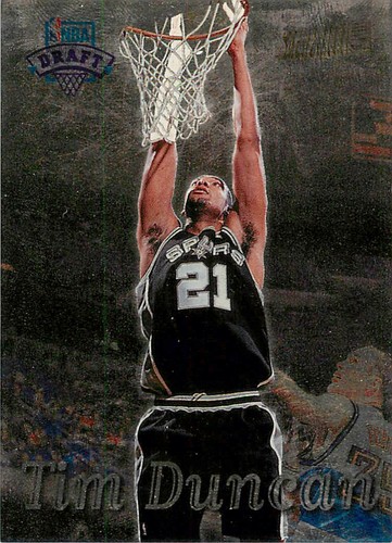 TIM DUNCAN 1997-98 Stadium Club NBA DRAFT ROOKIE RC #201 Spurs | eBay