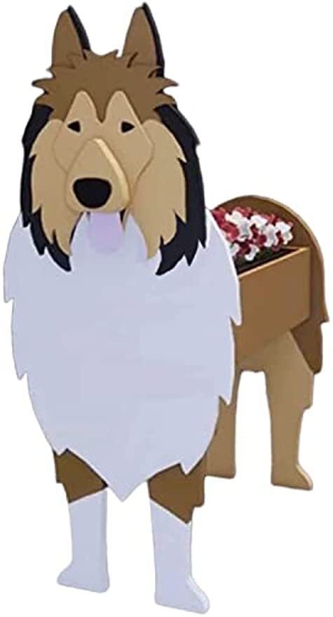 Garden Pots Rough Collie Shaped Flower Pot Outdoor Garden Planters ...