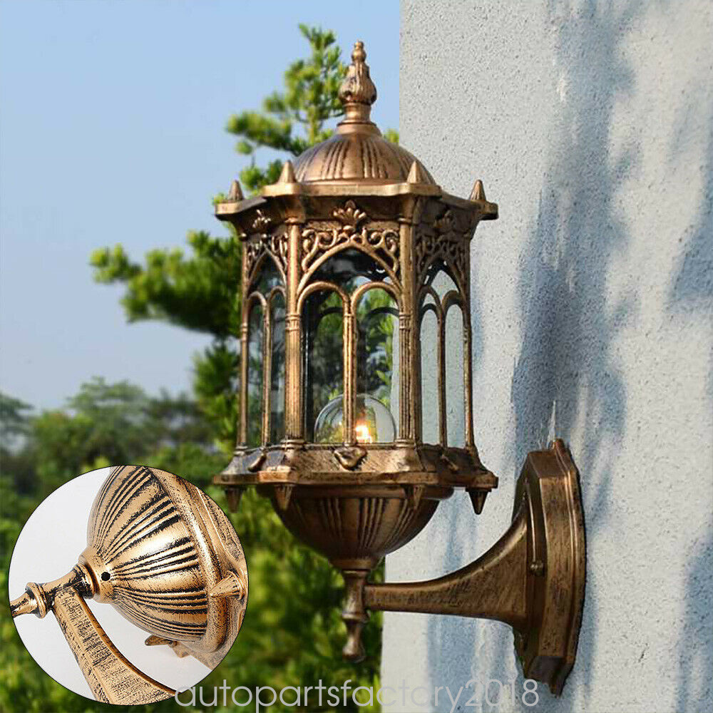 Retro Exterior Wall Light Fixture Shade Lantern Sconce Porch Light ...