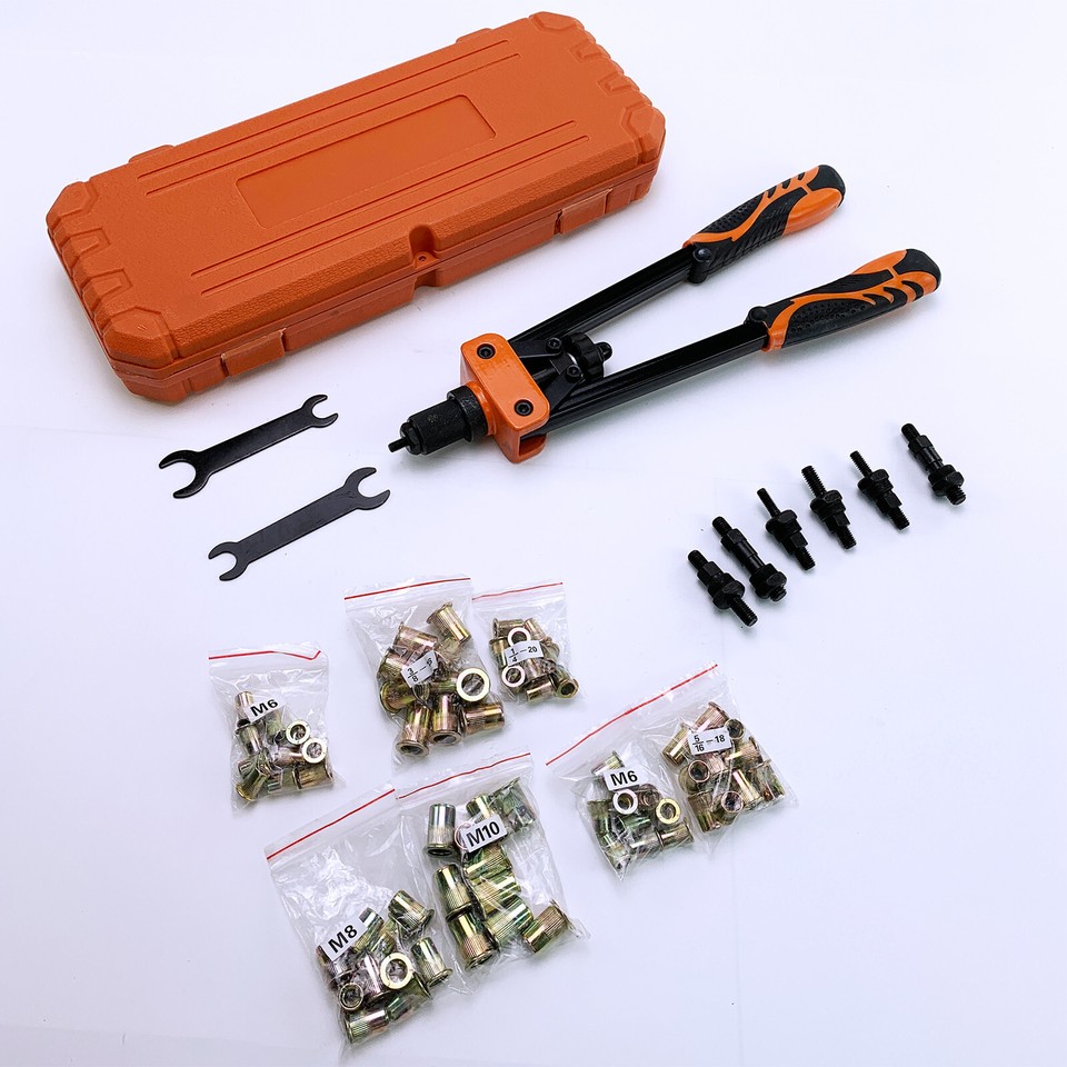 Rivet Nut Gun Kit Rivnut Setting Tools Nut Setter Hand Blind Riveter 16 ...