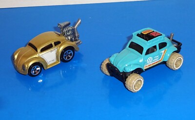 Hot Wheels Lot 2 Loose Cars Volkswagen Baja Bug Aqua & Volkswagen ...