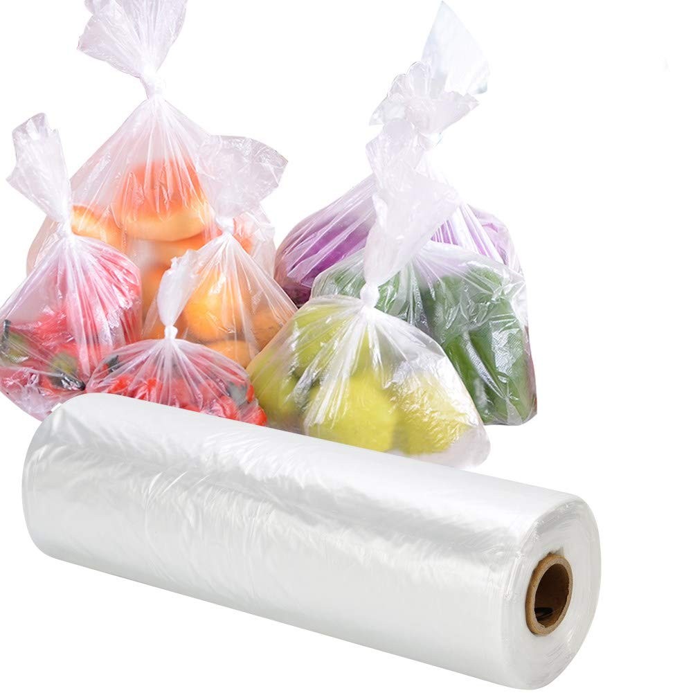 Food Storage Bags, 1 Roll 16 x 20 Plastic Produce Bag on a Roll Fruits ...