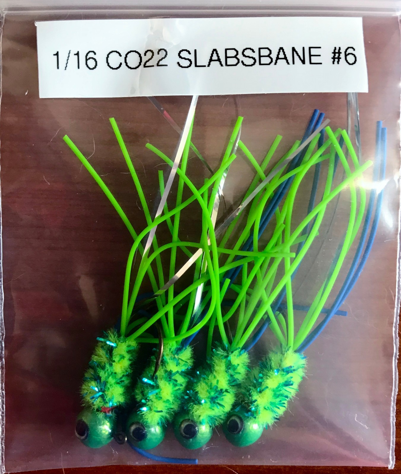 Hand Tied Crazy Legs Crappie Jigs Made in The USA 1/16th Ounce #4 or 6 ...