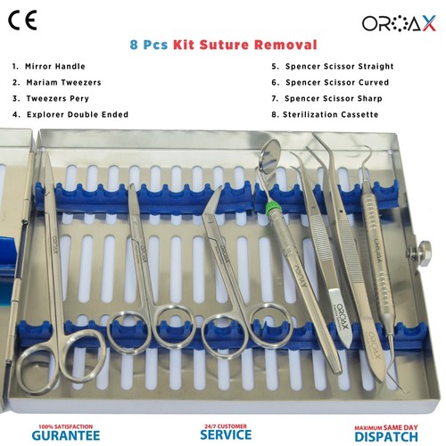 8pcs Nursing Stitch Suture Training Kit Surgical Forceps Scissors ...