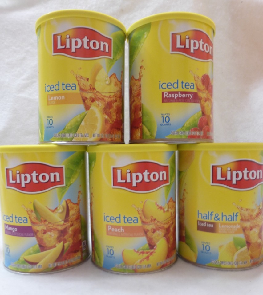 LIPTON INSTANT POWDERED ICED TEA MIX ~ FLAVOR CHOICES * PICK ONE | eBay