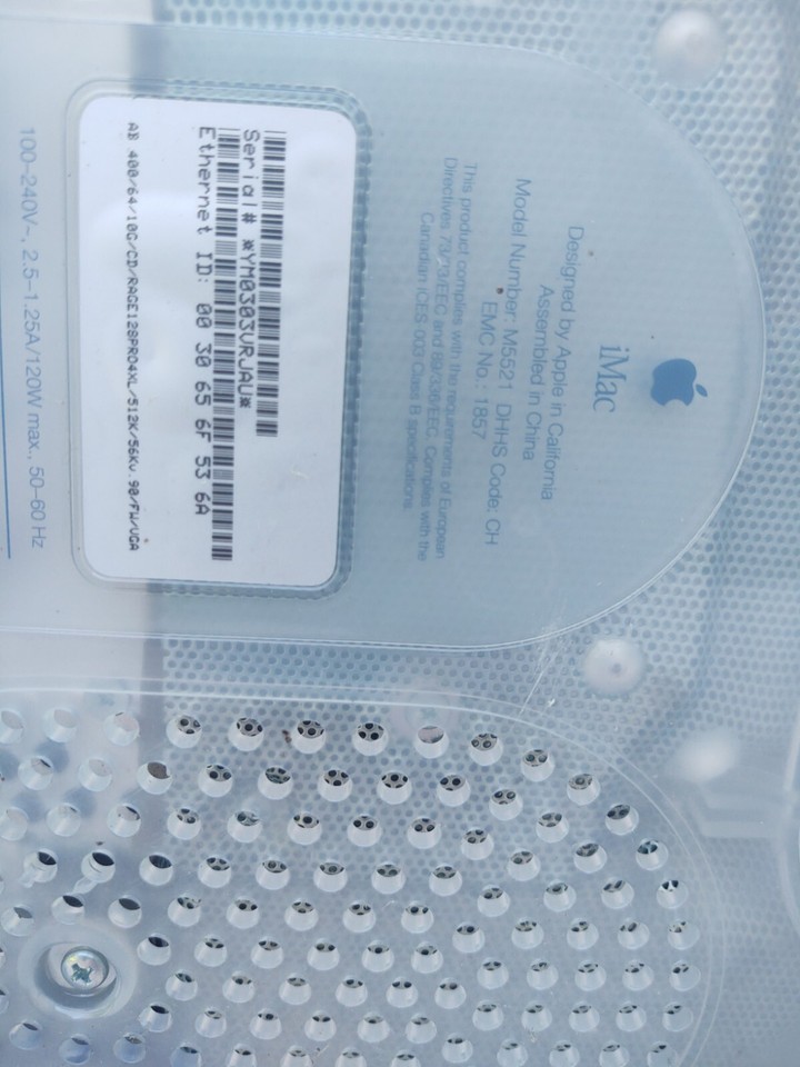 Vintage IMac Apple Computer,2000, Powers Up | eBay