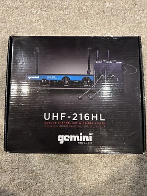 Gemini Pro Audio UHF-216HL Dual 16 Channel UHF Wireless Headset System ...
