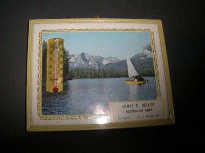 Vintage 1968 Jonas F Beiler Blacksmith Shop Kinzers PA Thermometer ...